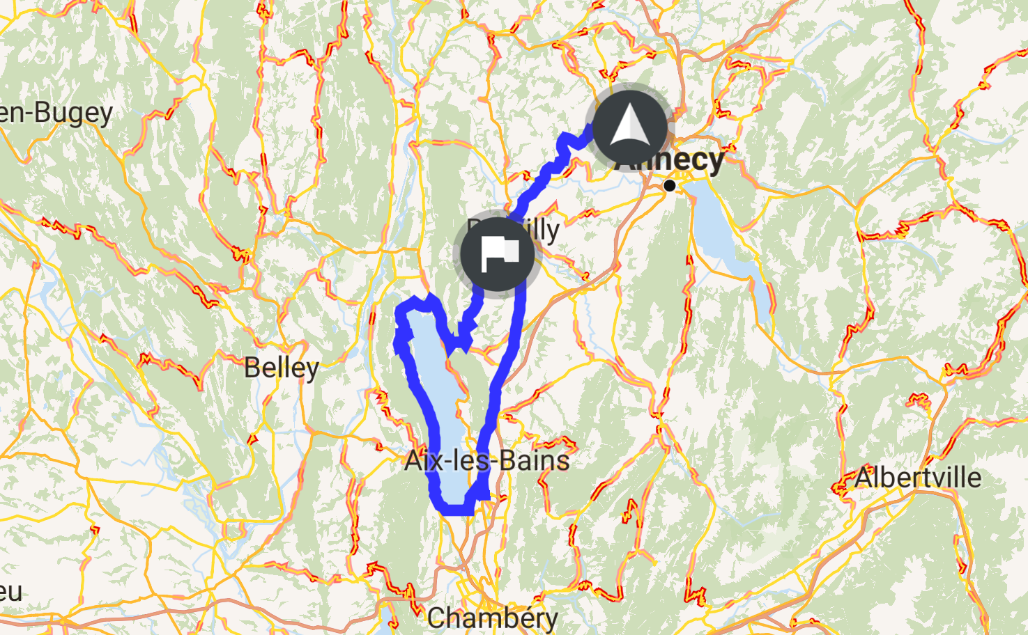 Balade tour du lac d'Aix les bains