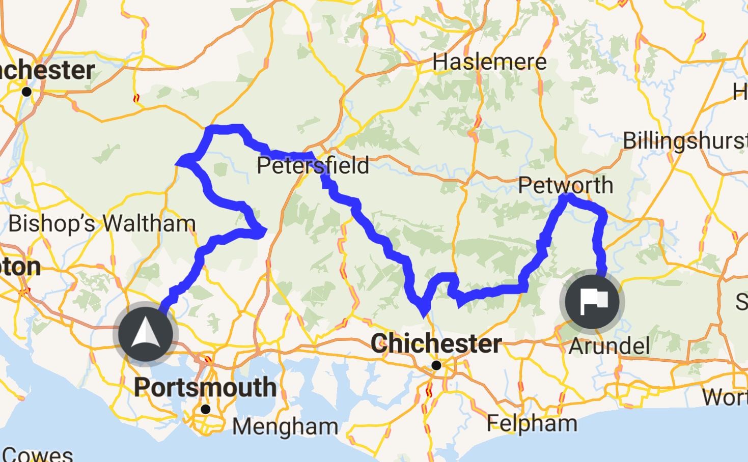 Fareham - Whiteways Cafe via Loomies & Goodwood